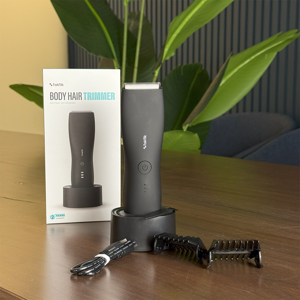 Taktik Body Hair Trimmer for Men – Waterproof Rechargeable Grooming ...